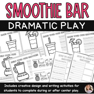 Smoothie Bar Dramatic Play Center / Pretend Play / Elementary School ...