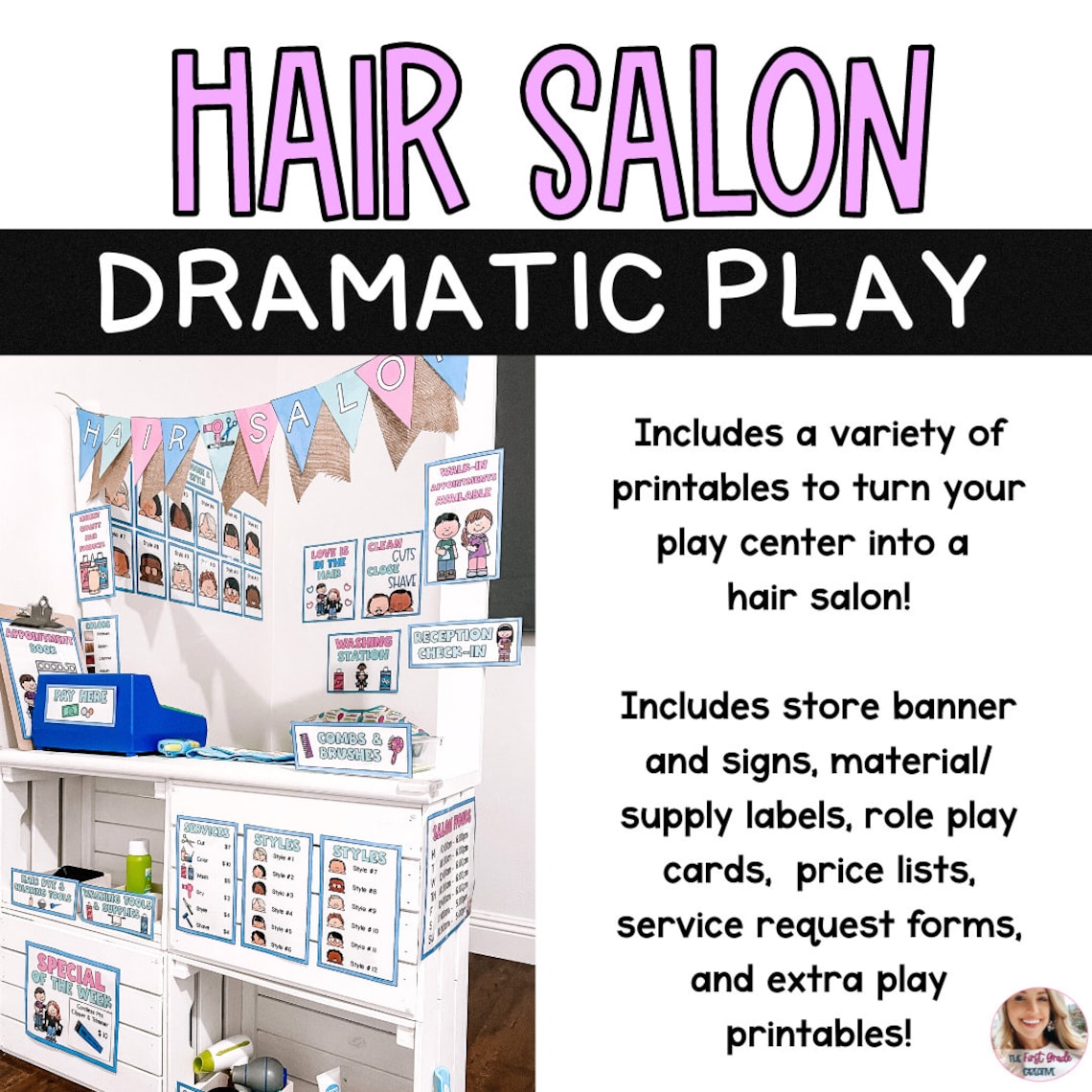 Hair Salon Dramatic Play Center / Pretend Play / Elementary School ...