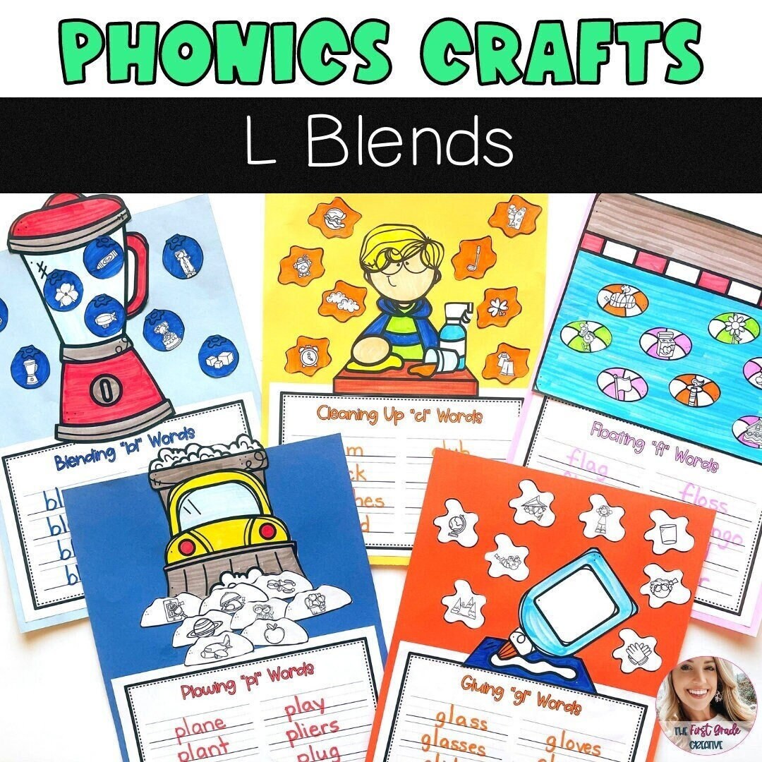 Beginning L Blend Phonics Crafts / Phonics Activities / Elementary ...
