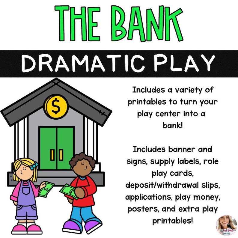 Bank Dramatic Play Center / Pretend Play / Elementary School ...