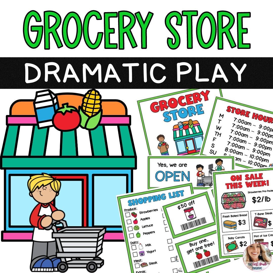 Grocery Store Dramatic Play Center / Pretend Play / Elementary School ...