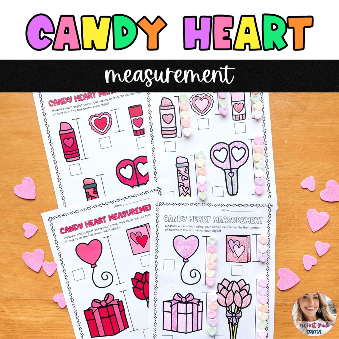 Candy Heart Math Activities / Sorting / Counting / Adding / Graphing ...