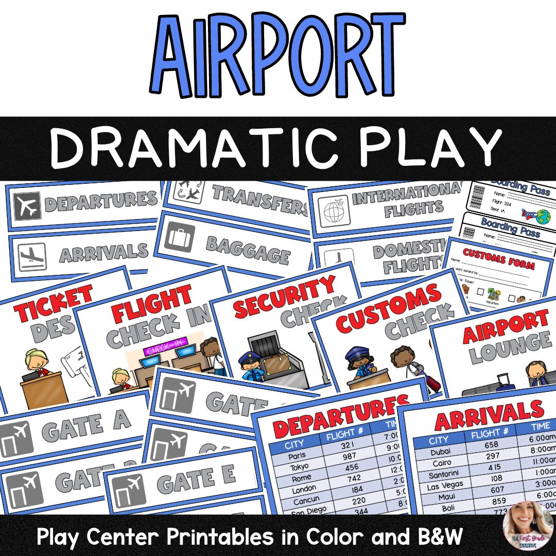 Airport Dramatic Play Center / Pretend Play / Elementary School ...