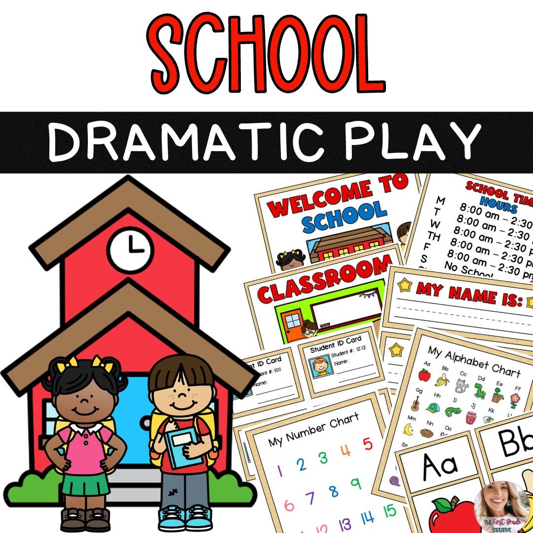 Pretend School Dramatic Play Center / Classroom Play / Pretend Play ...