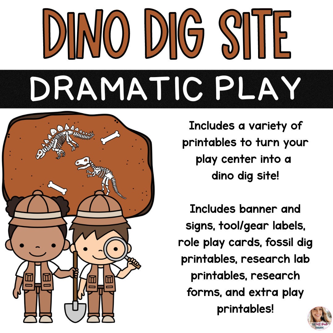 Dinosaur Dig Site Dramatic Play Center / Pretend Play / Elementary ...