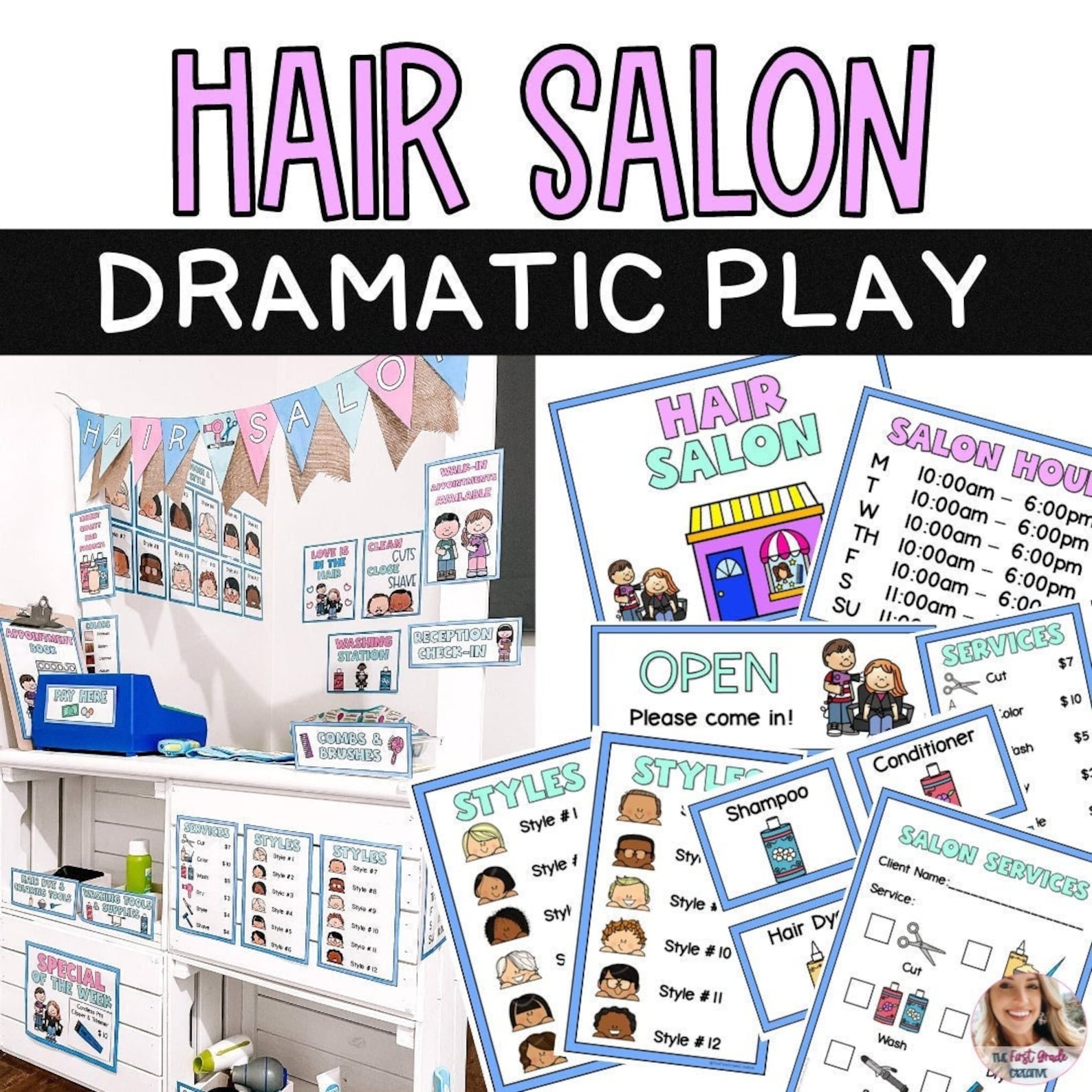 Hair Salon Dramatic Play Center / Pretend Play / Elementary School ...
