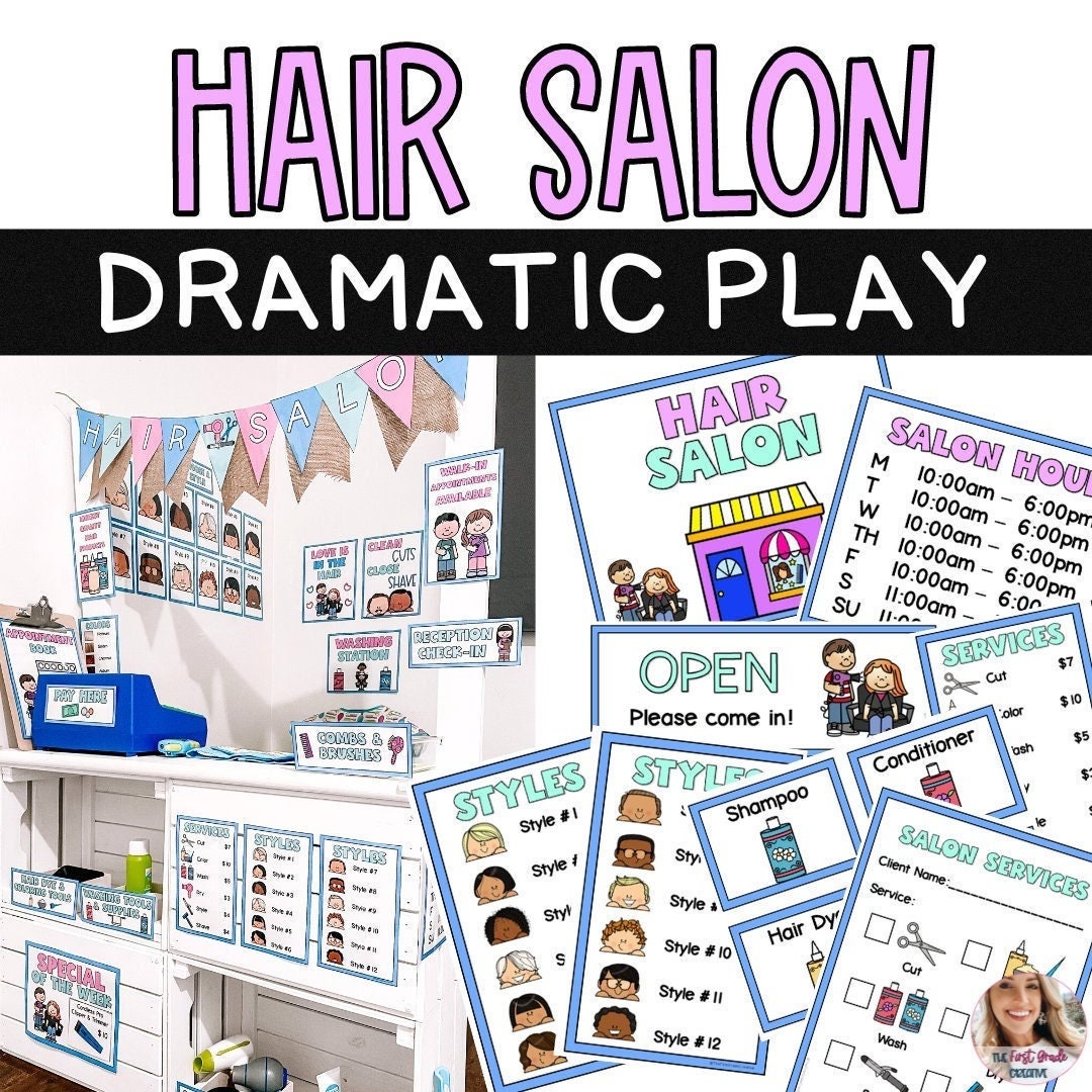 Hair Salon Dramatic Play Center / Pretend Play / Elementary School ...