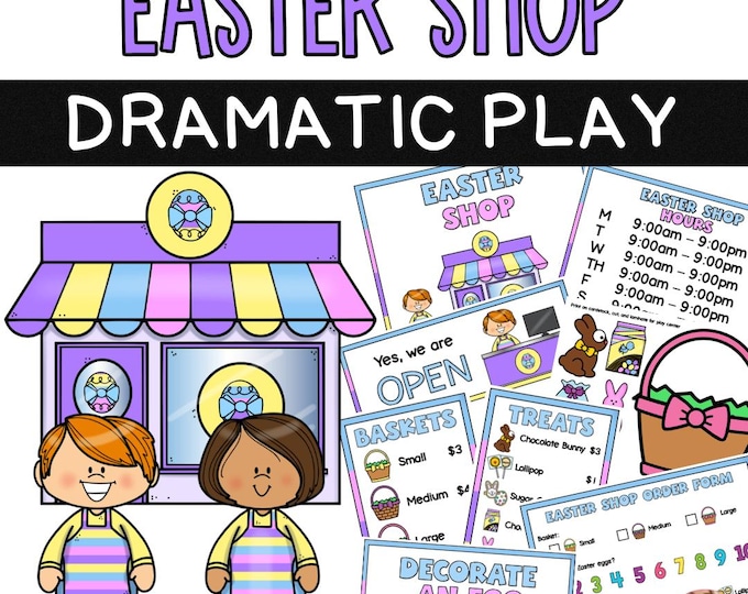 Bunny Bake Shop Dramatic Play, Easter Pretend Play, Easter Dramatic ...