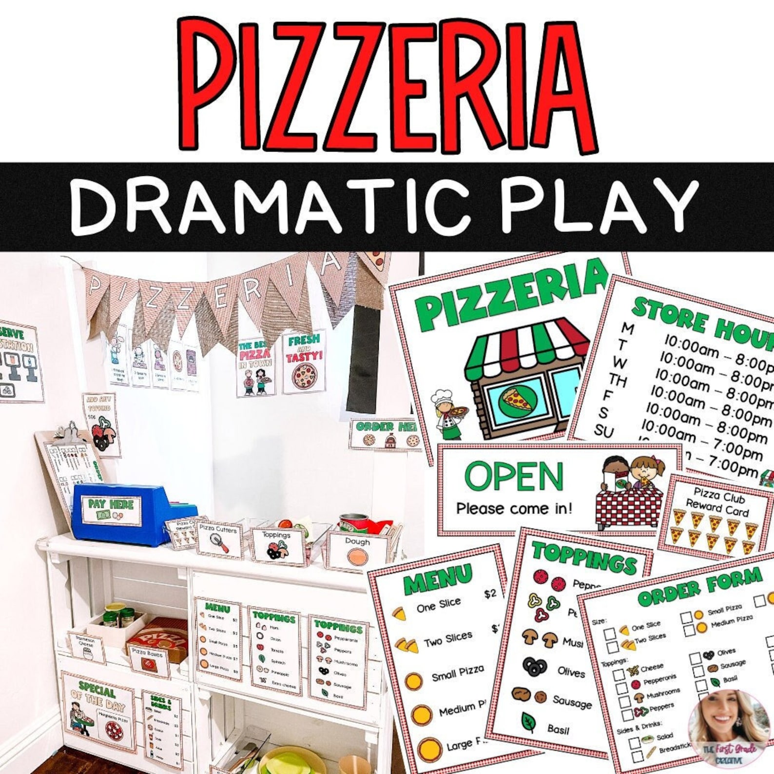Pizza Dramatic Play Center / Pizzeria/ Pizza Shop/ Pretend Play ...