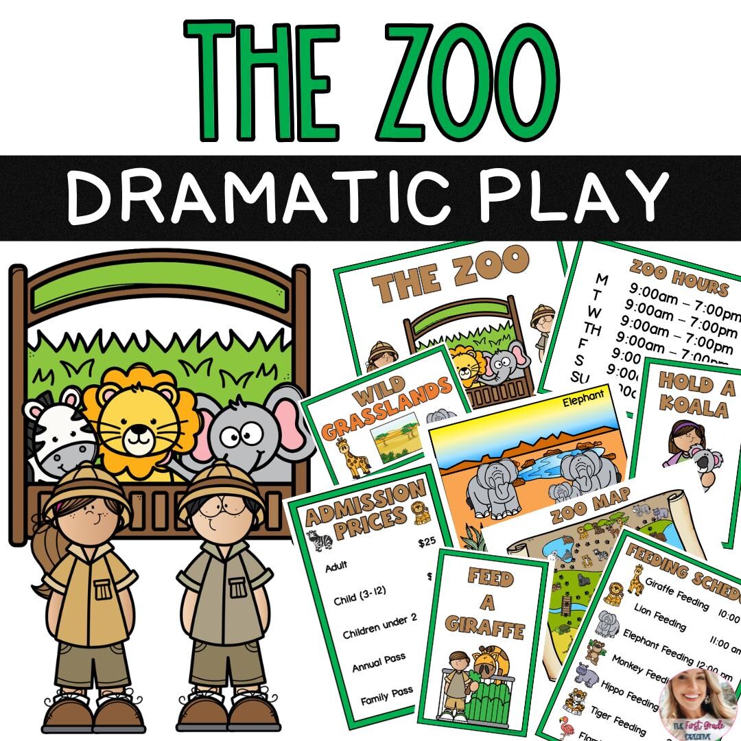 Zoo Dramatic Play Center / Safari Park Pretend Play / Elementary School ...