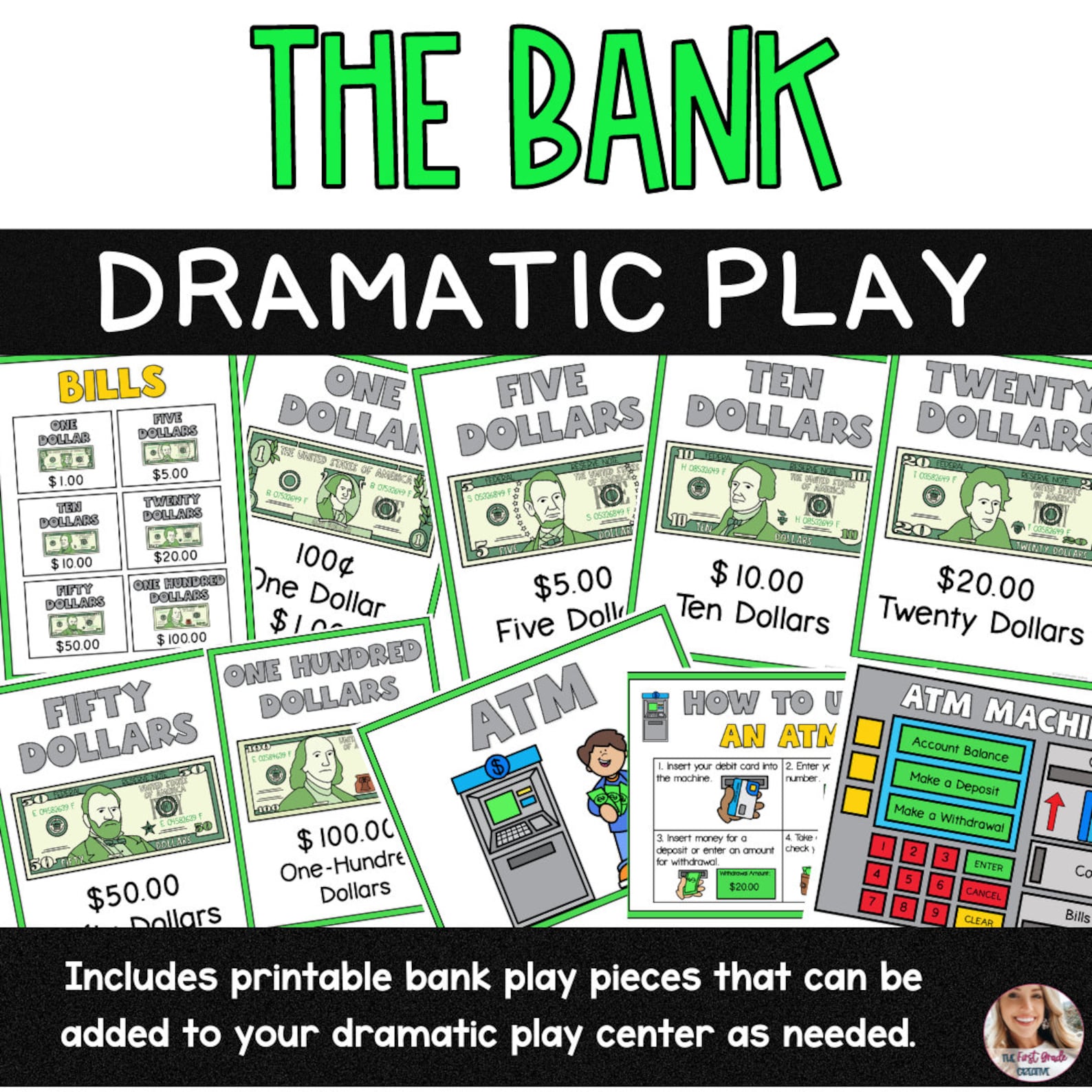Bank Dramatic Play Center / Pretend Play / Elementary School ...