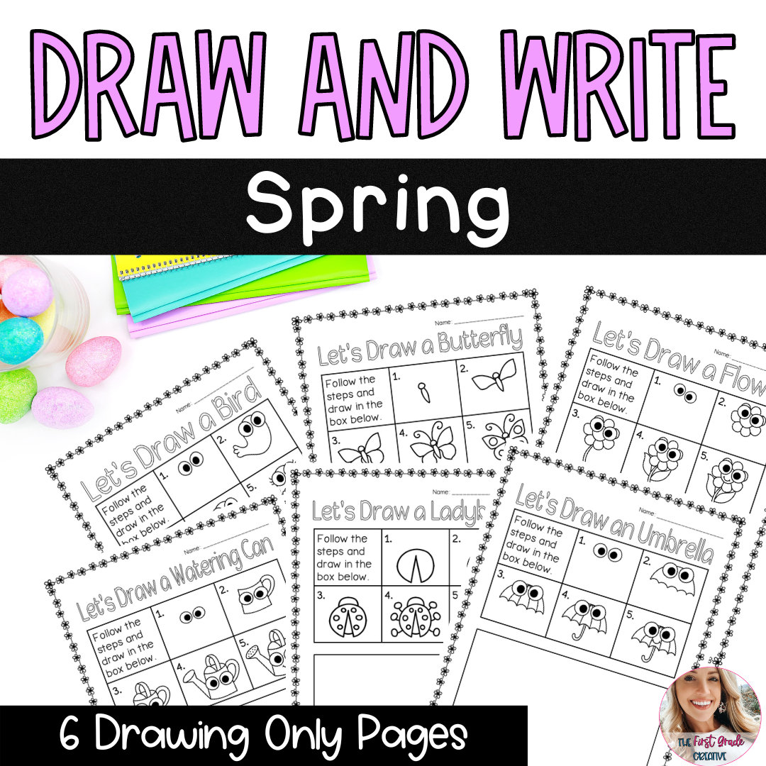 Spring Directed Drawing and Writing Activity for Kids / Kids Art and ...