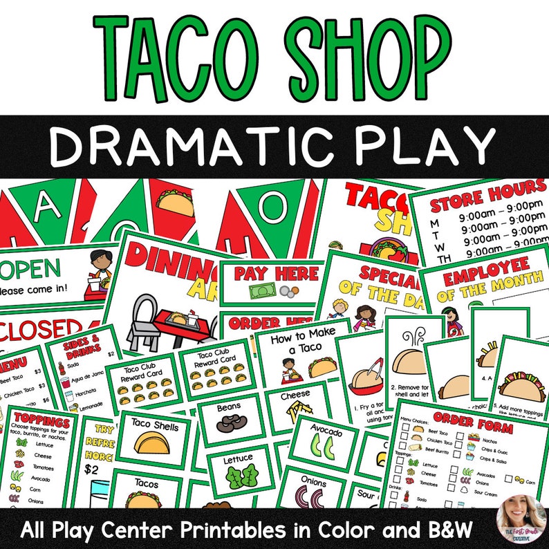 Taco Shop Dramatic Play Center / Pretend Play / Elementary School ...