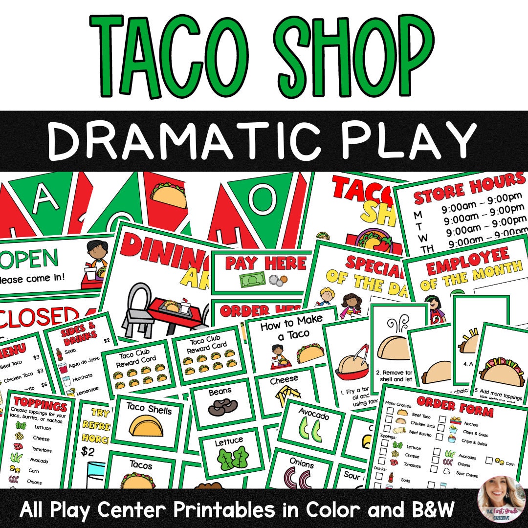 Taco Shop Dramatic Play Center / Pretend Play / Elementary School ...