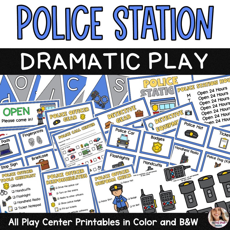 Police Station Dramatic Play Center / Pretend Play / Elementary School ...
