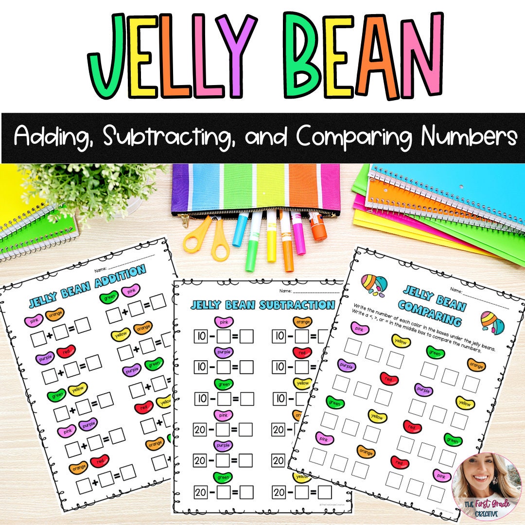 Jelly Bean Math Activities / Sorting / Counting / Adding / Graphing ...