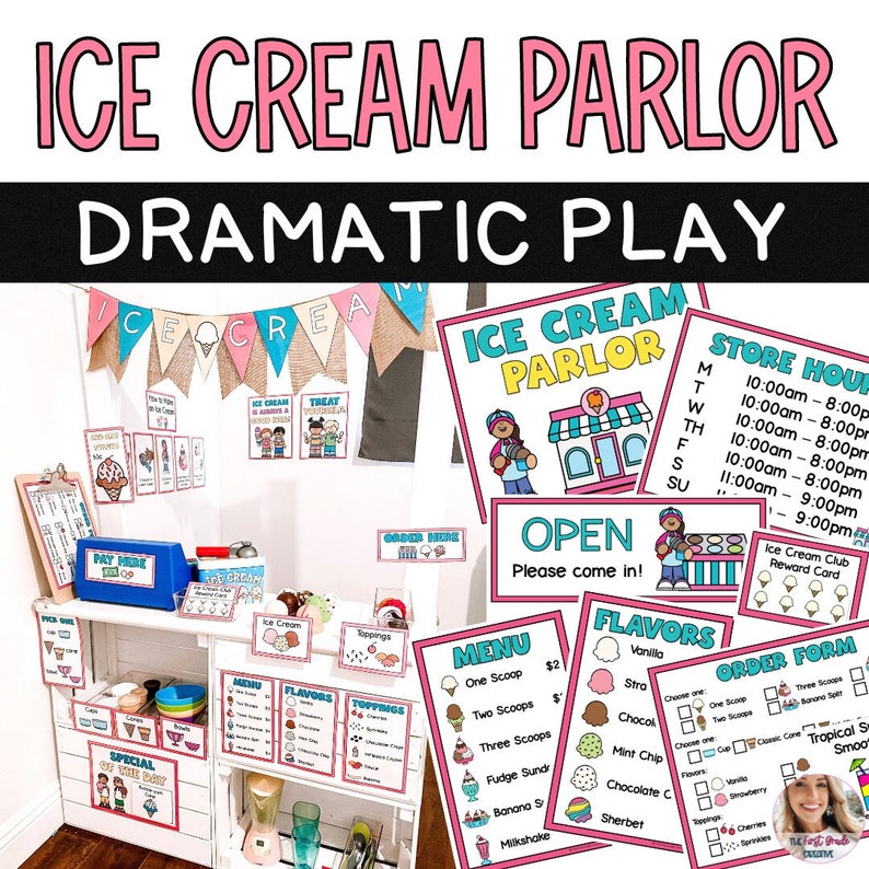 Ice Cream Parlor Dramatic Play Center / Pretend Play / Elementary ...