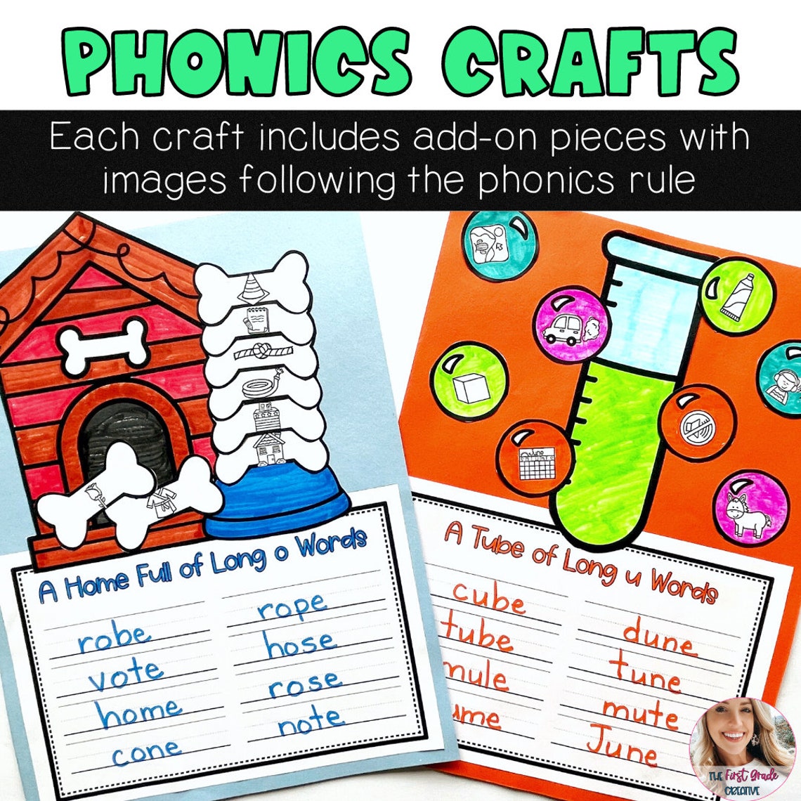 Cvce Words Long Vowel Crafts / Phonics Activities / Elementary Phonics ...