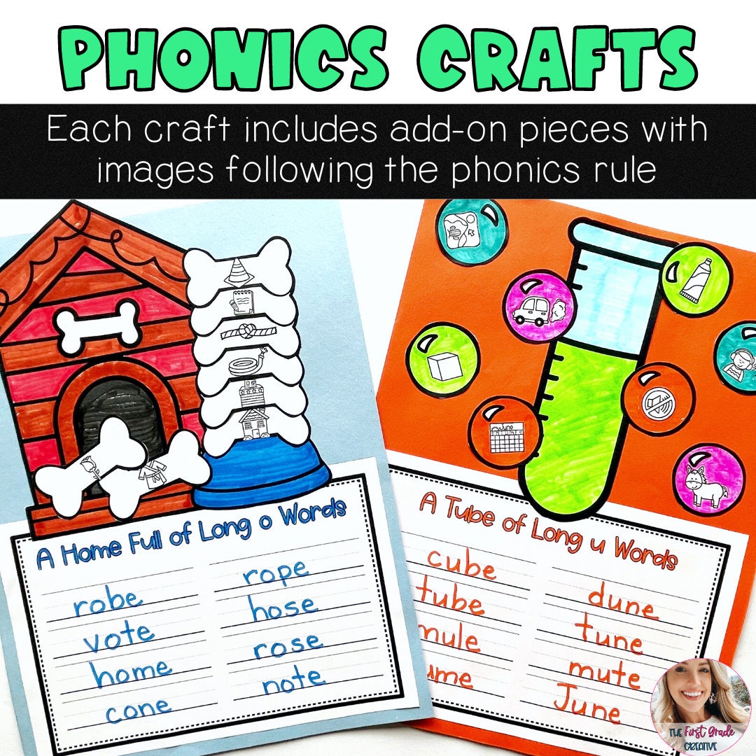 Cvce Words Long Vowel Crafts / Phonics Activities / Elementary Phonics ...