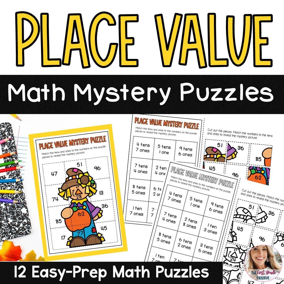 Fall Place Value to 100 Puzzles | Printable Math Puzzles | 12 Puzzles ...