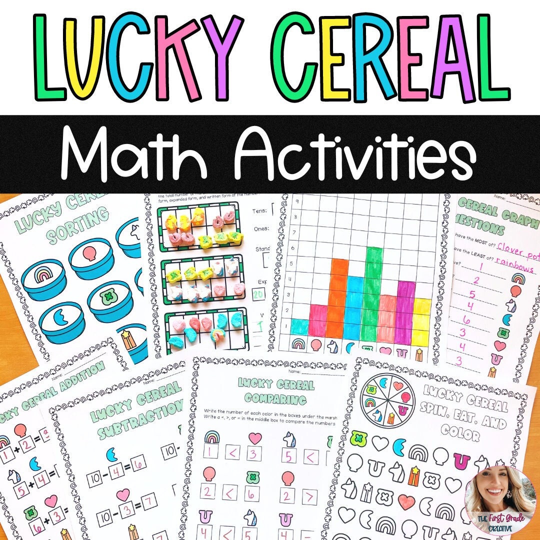 Lucky Cereal Math Activities / Sorting / Counting / Adding / Graphing ...