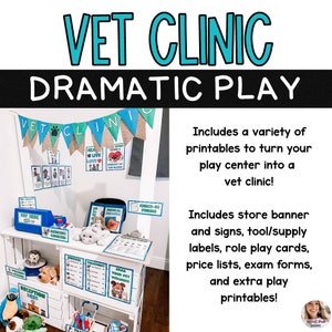 Vet Clinic Dramatic Play Center / Pretend Play / Elementary School ...