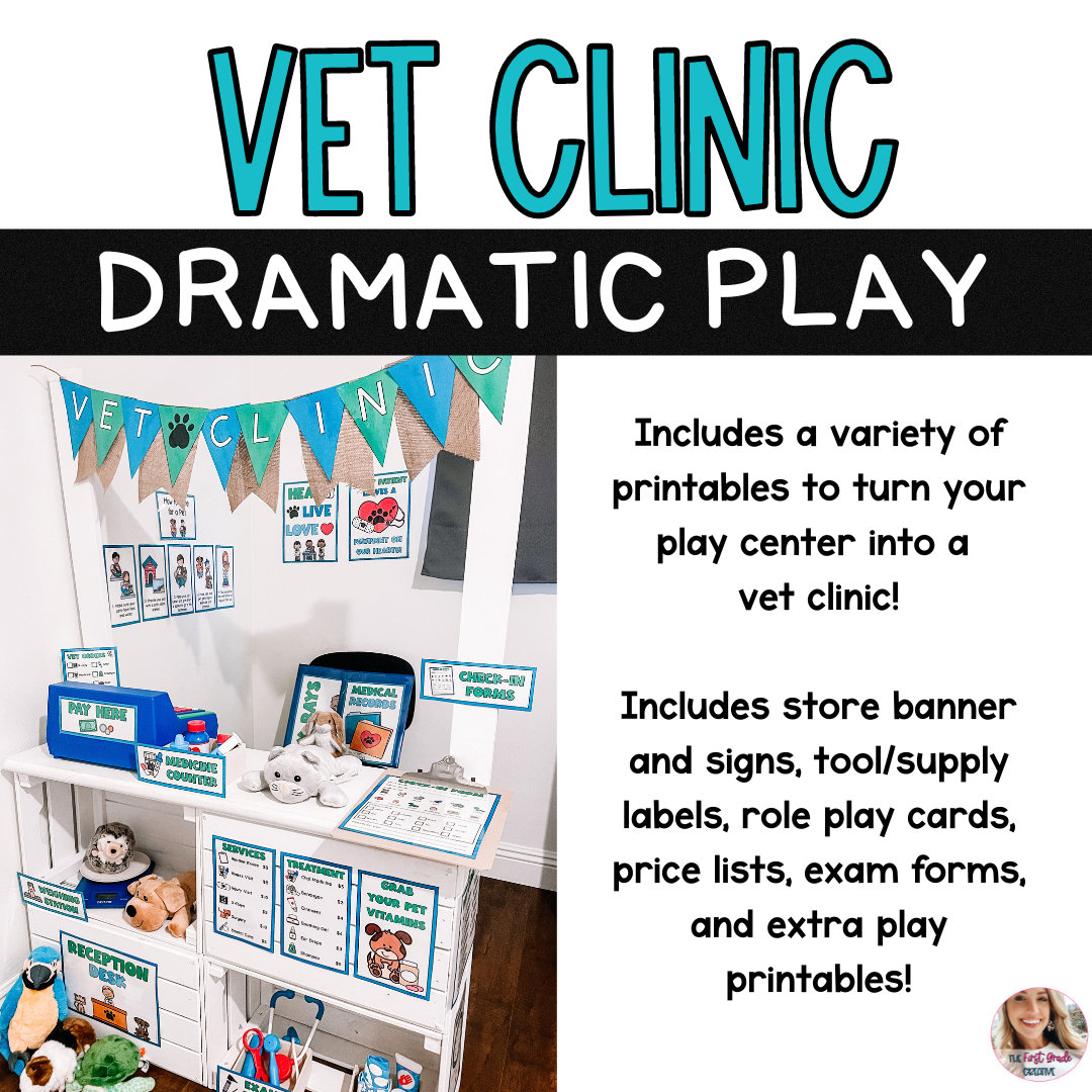 Vet Clinic Dramatic Play Center / Pretend Play / Elementary - Etsy