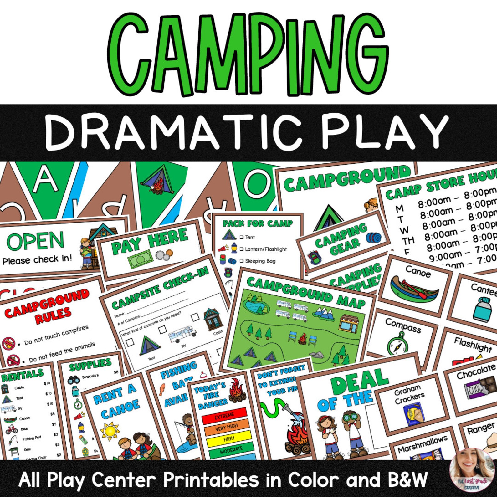 Camping Dramatic Play Center / Campground Pretend Play / Elementary ...