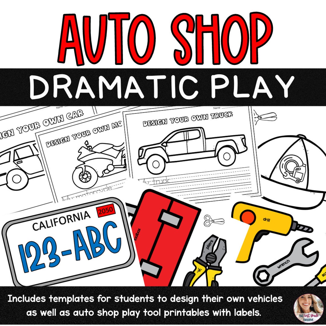 Auto Shop Dramatic Play Center / Pretend Play / Elementary School / Homeschool / Early Learning ...