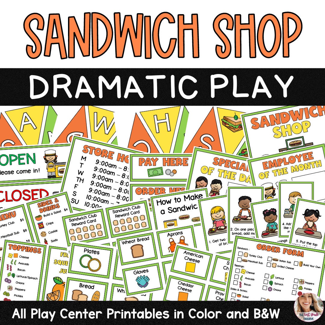 Sandwich Shop Dramatic Play Center / Pretend Play / Elementary School ...