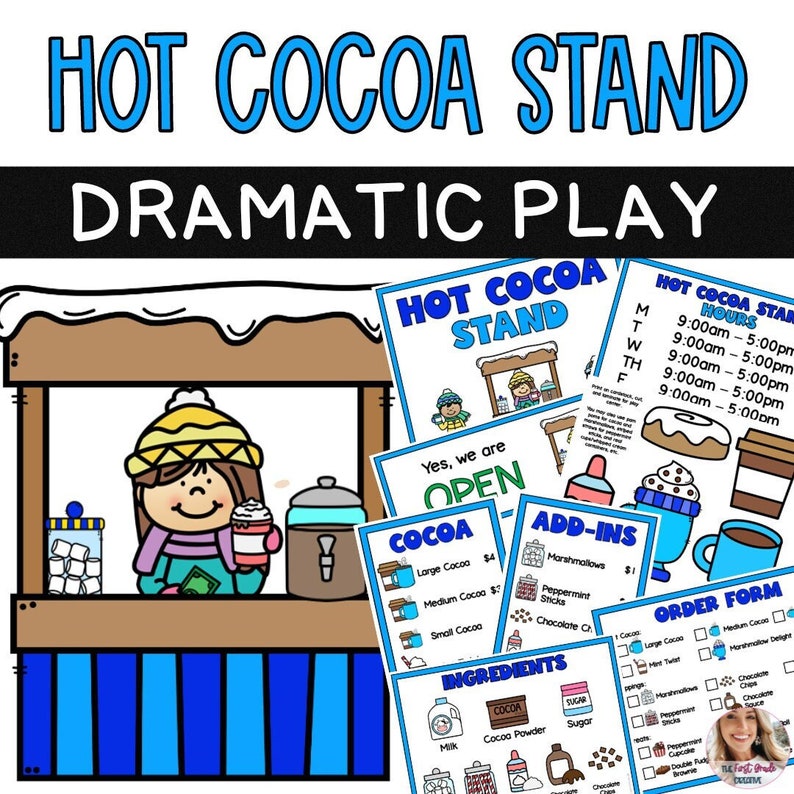Hot Cocoa Stand Dramatic Play Center / Pretend Play / Elementary School ...