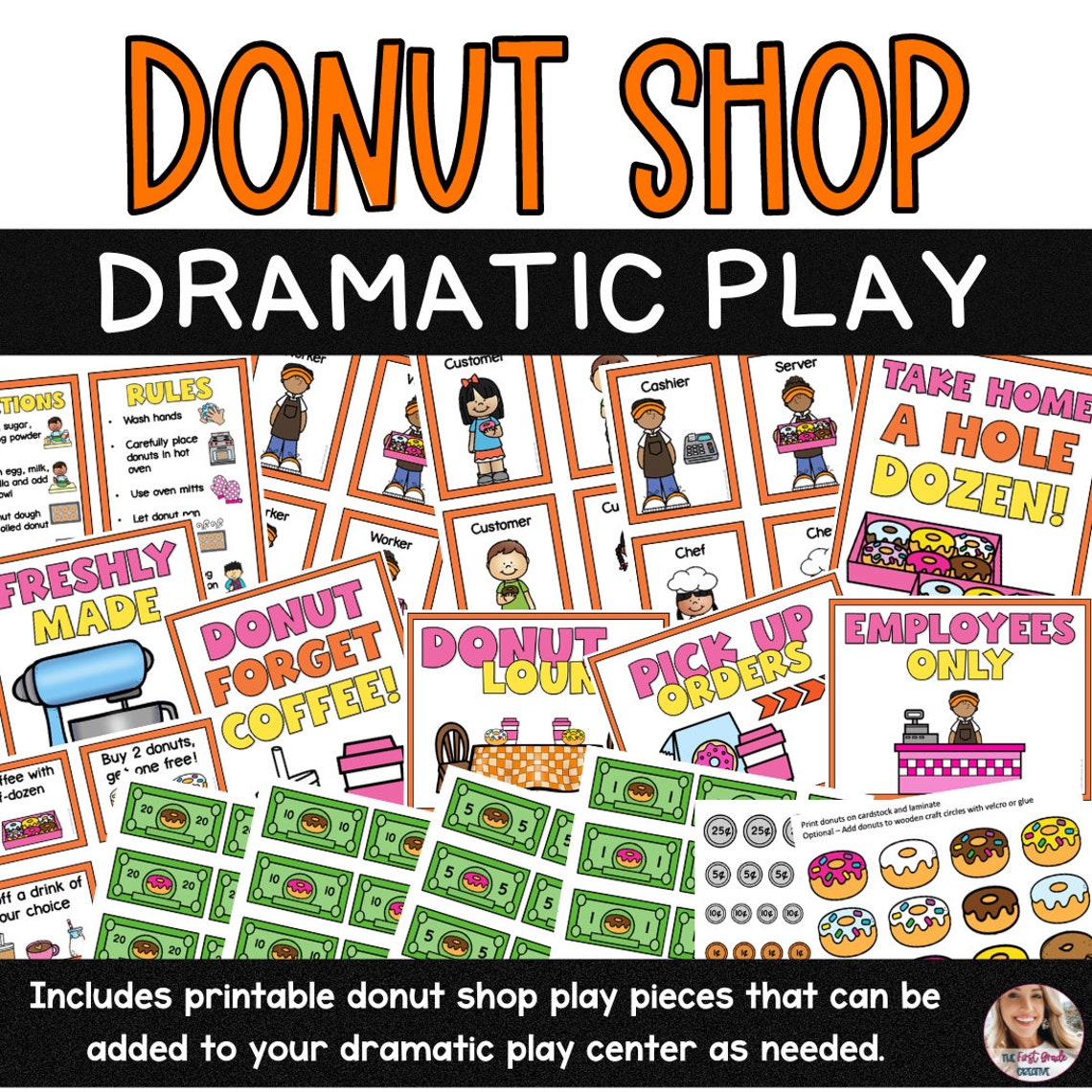 Donut Shop Dramatic Play Center / Pretend Play / Elementary School ...