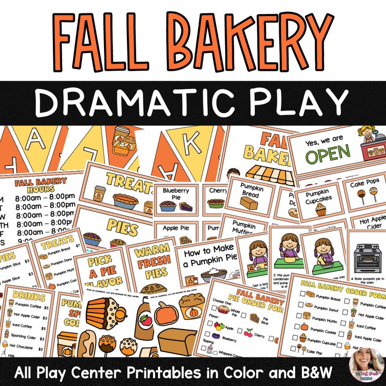 Fall Bakery Dramatic Play Center / Pretend Play / Elementary School ...
