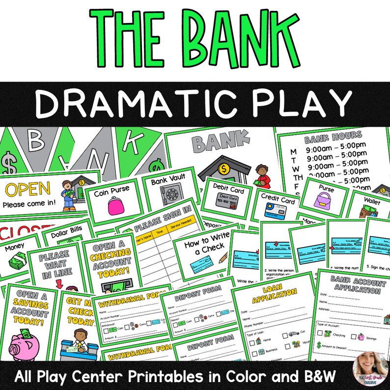 Bank Dramatic Play Center / Pretend Play / Elementary School ...