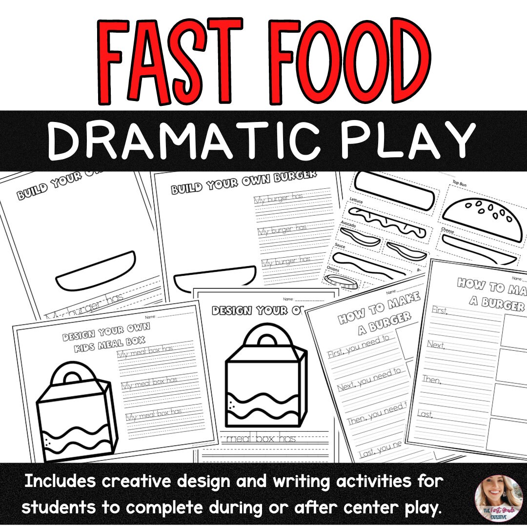 Fast Food Restaurant Dramatic Play Center / Pretend Play / Elementary ...