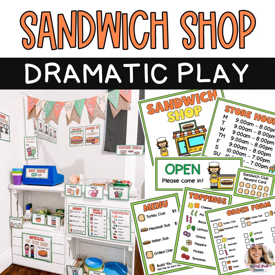 Sandwich Shop Dramatic Play Center / Pretend Play / Elementary School ...