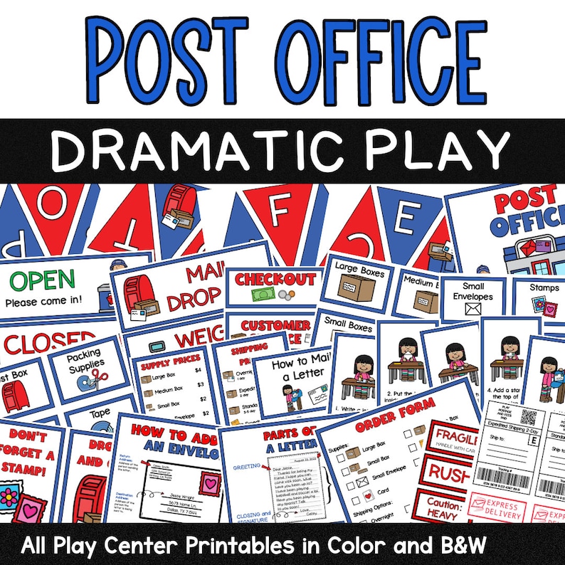 Post Office Dramatic Play Center / Pretend Play / Elementary School ...