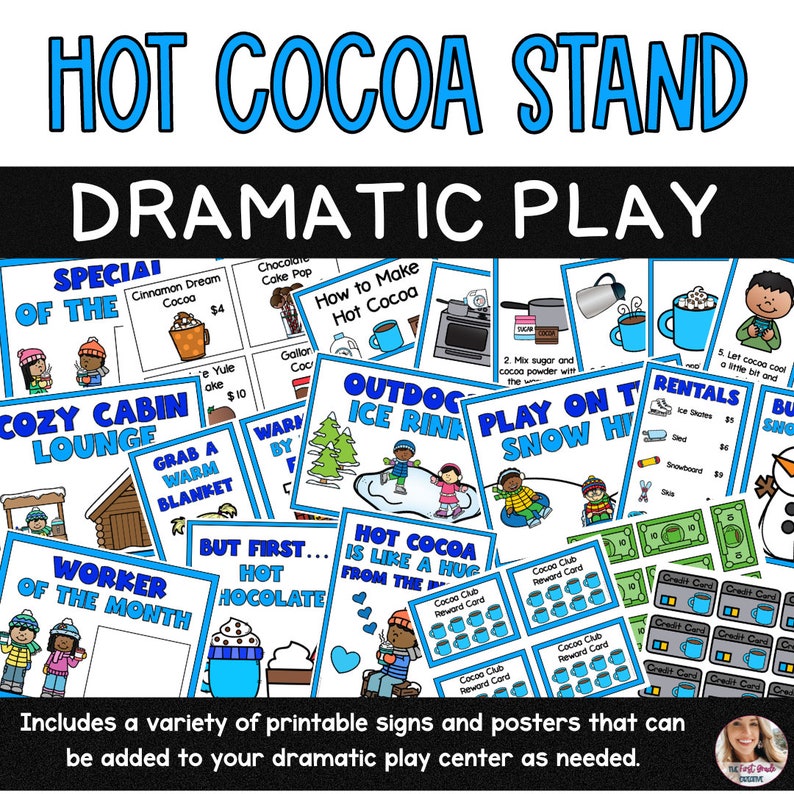 Hot Cocoa Stand Dramatic Play Center / Pretend Play / Elementary School ...