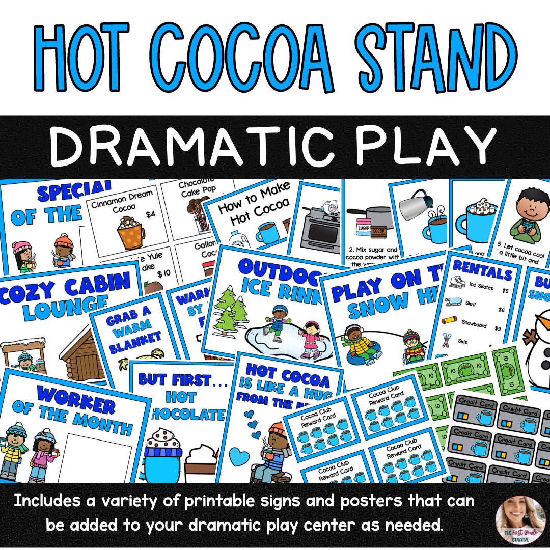 Hot Cocoa Stand Dramatic Play Center / Pretend Play / Elementary School ...