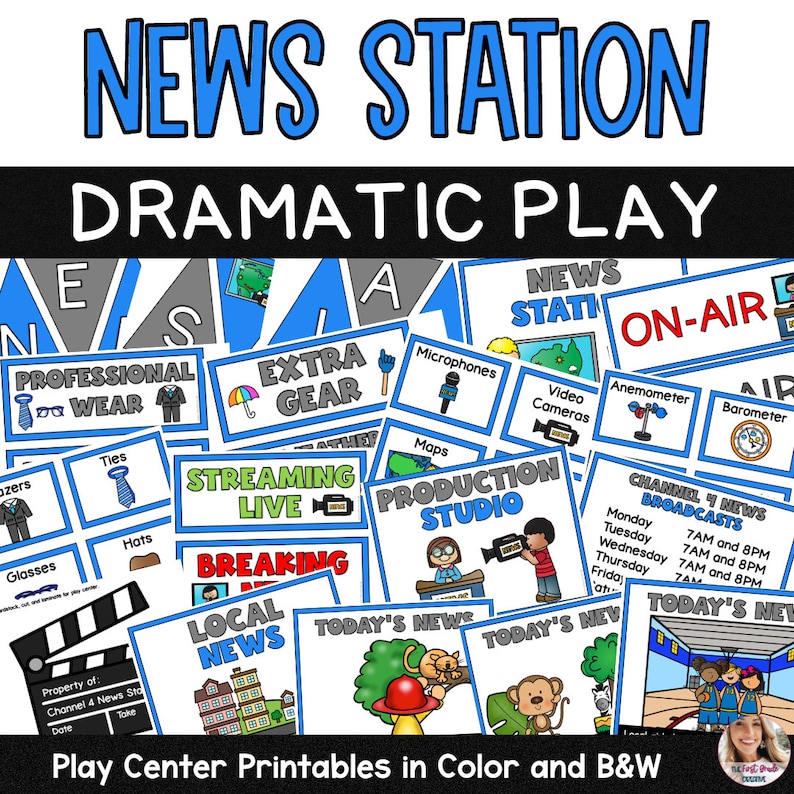 News Station Dramatic Play Center / Pretend Play / Elementary School ...