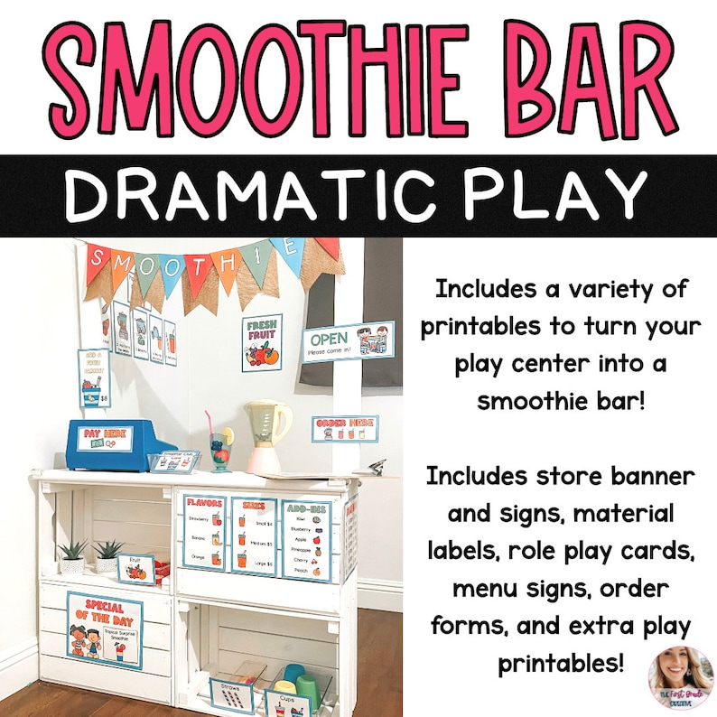 Smoothie Bar Dramatic Play Center / Pretend Play / Elementary School ...