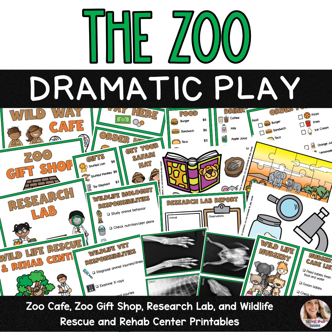 Zoo Dramatic Play Center / Safari Park Pretend Play / Elementary School ...