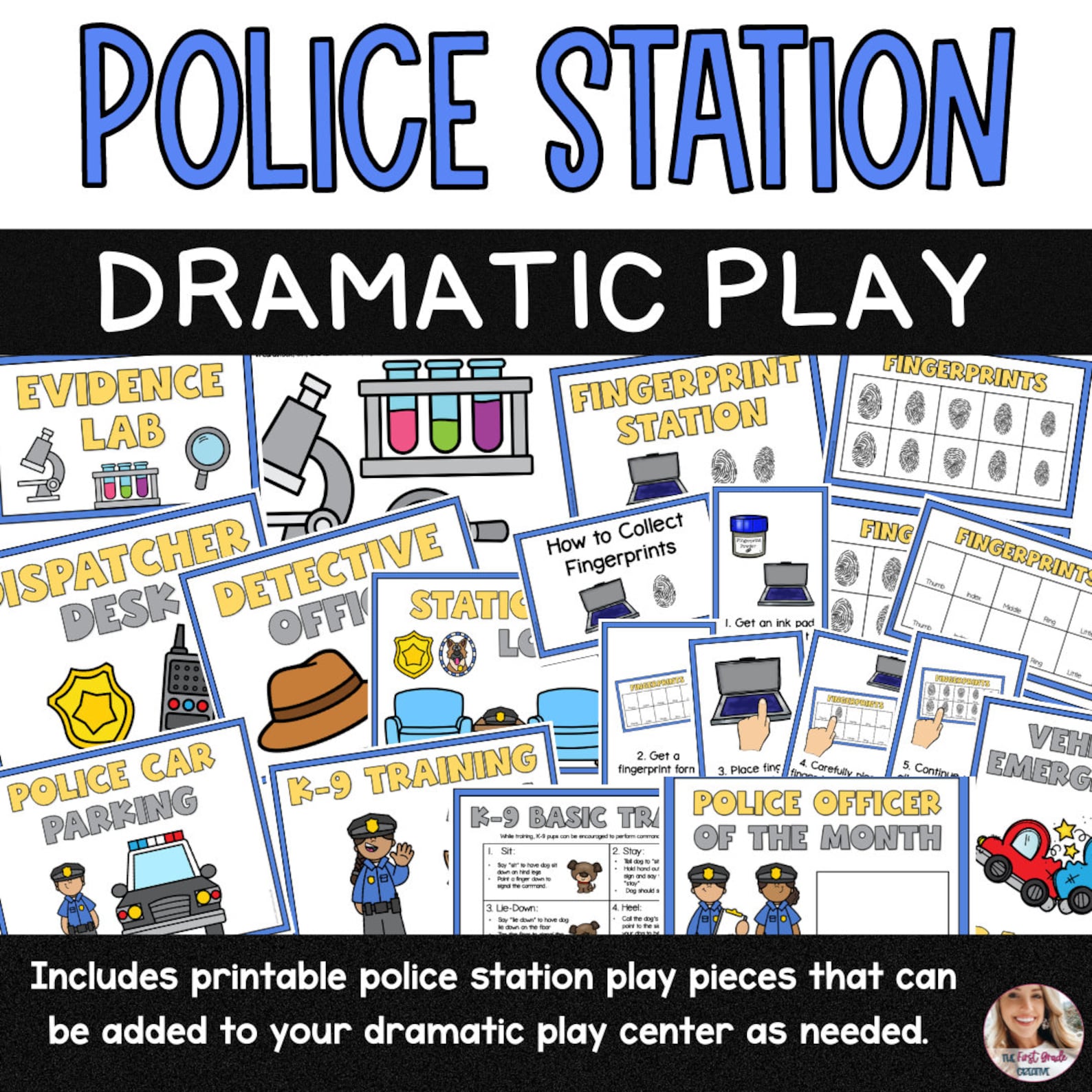 Police Station Dramatic Play Center / Pretend Play / Elementary School ...