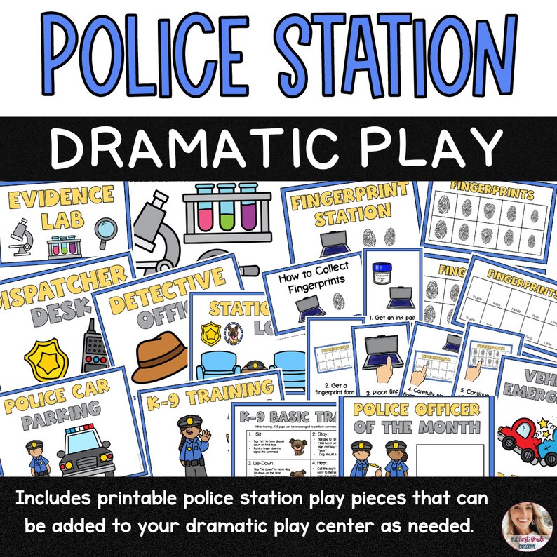 Police Station Dramatic Play Center / Pretend Play / Elementary School ...