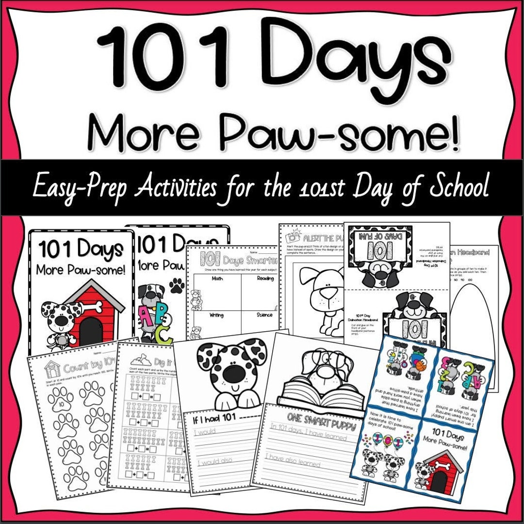 101 Days of School / Dalmatian Activities / Printables - Etsy