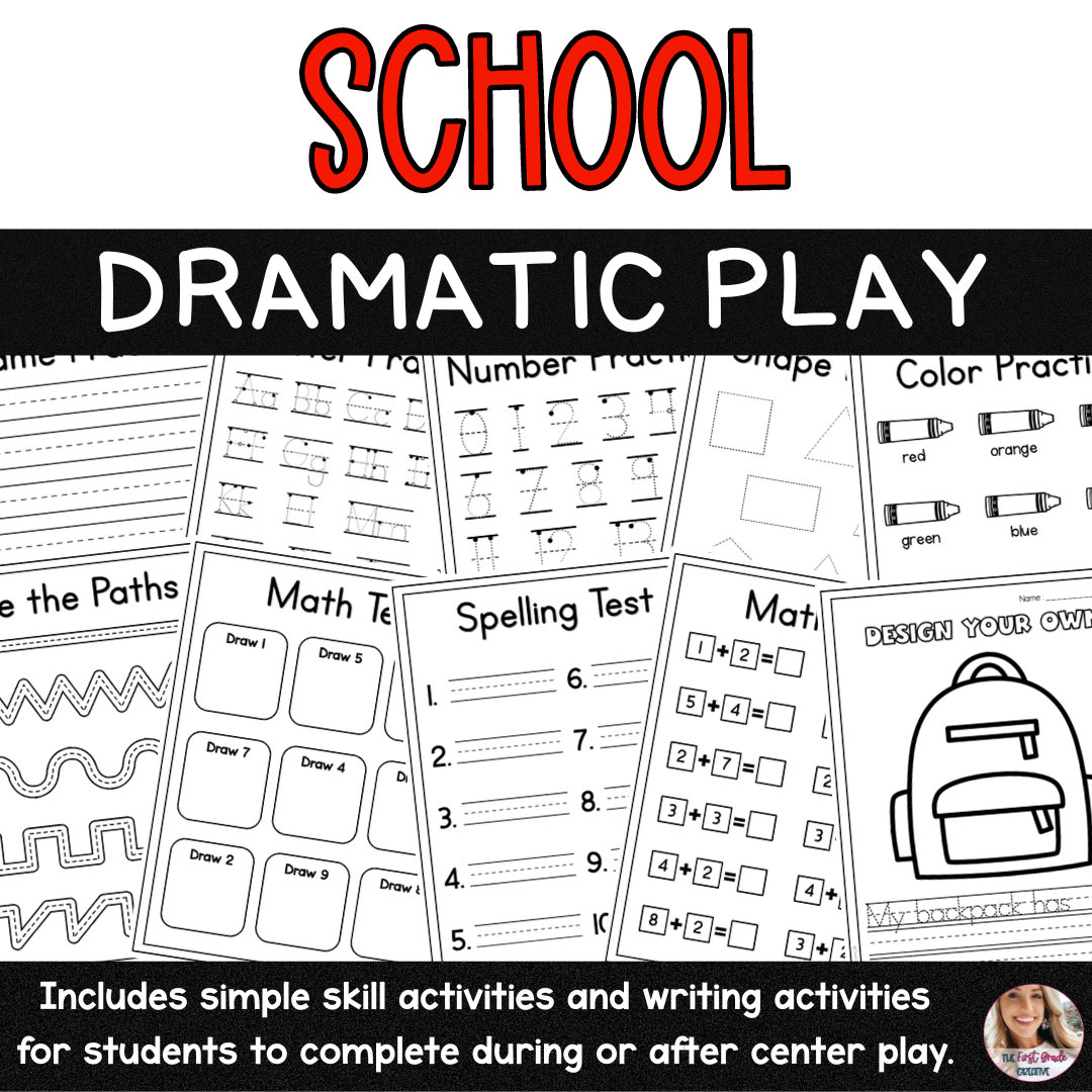 Pretend School Classroom: Dramatic Play Center Printables (digital ...