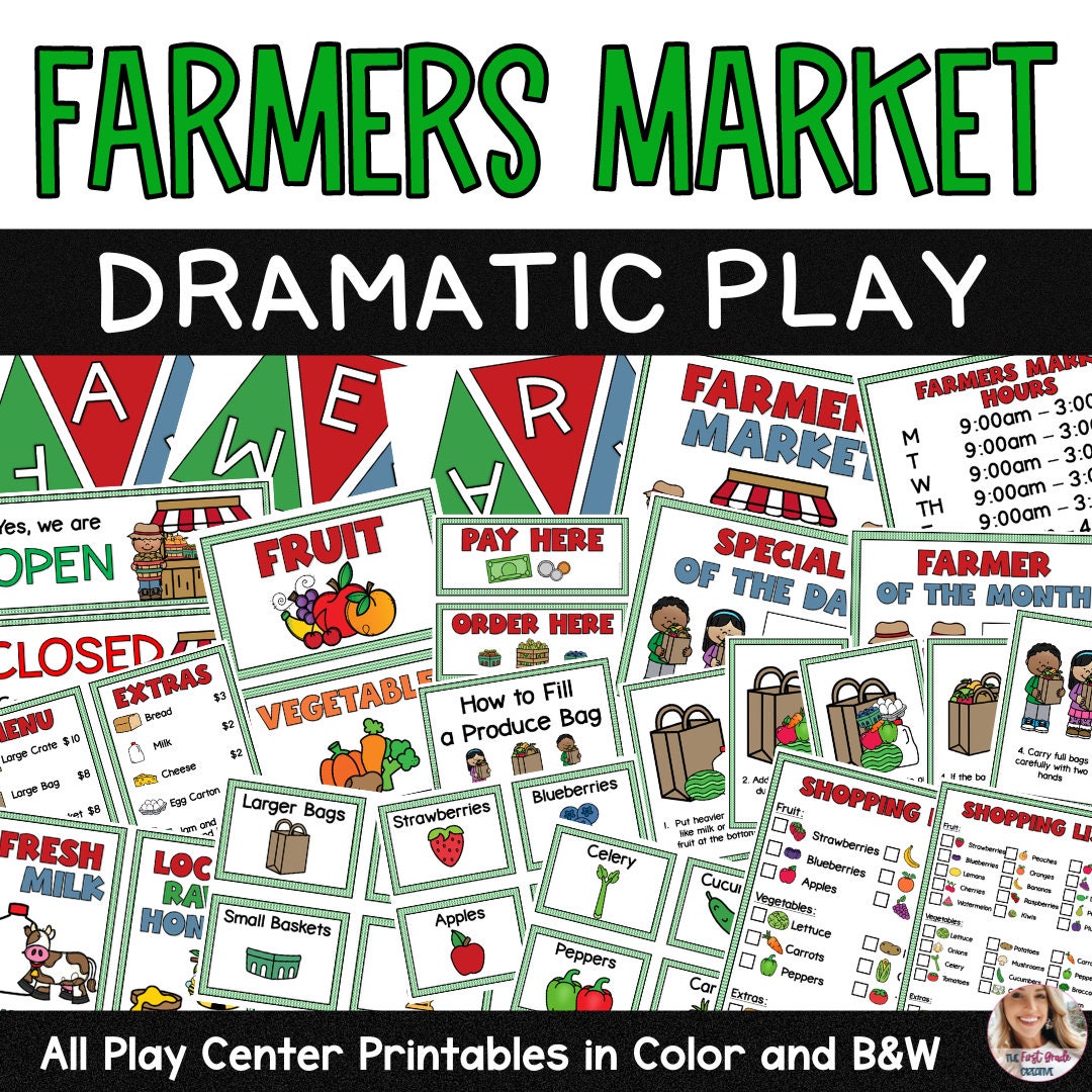 Farmers Market Dramatic Play Center / Pretend Play / Elementary School ...
