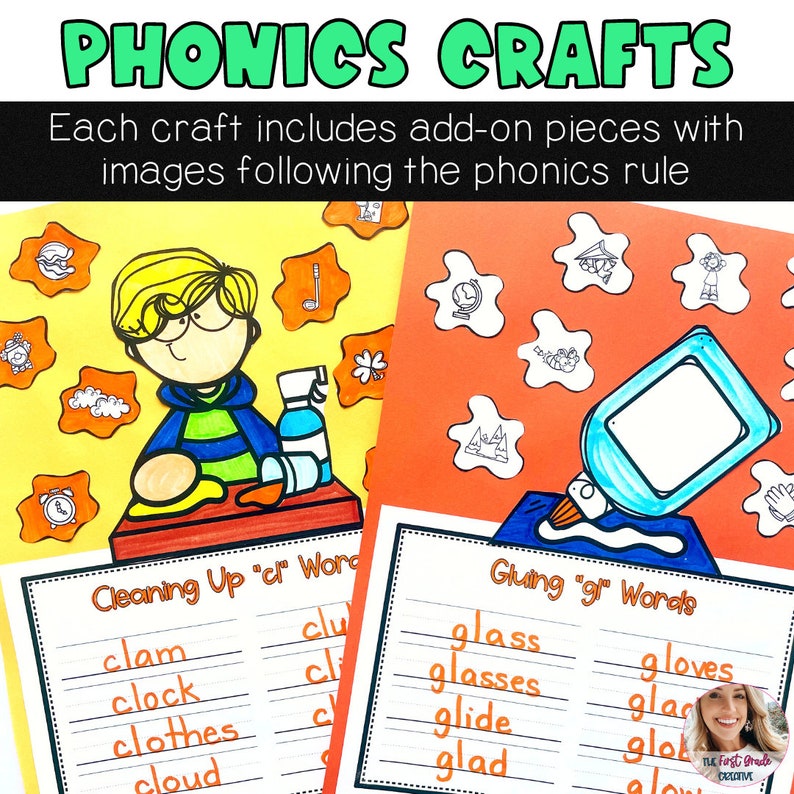 Beginning L Blend Phonics Crafts / Phonics Activities / - Etsy