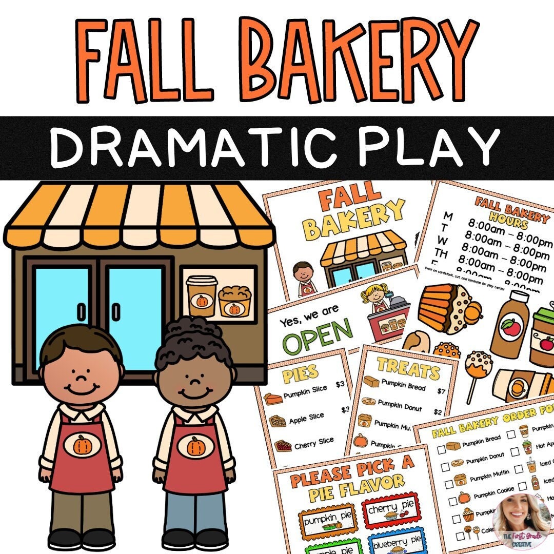 Fall Bakery Dramatic Play Center / Pretend Play / Elementary School ...