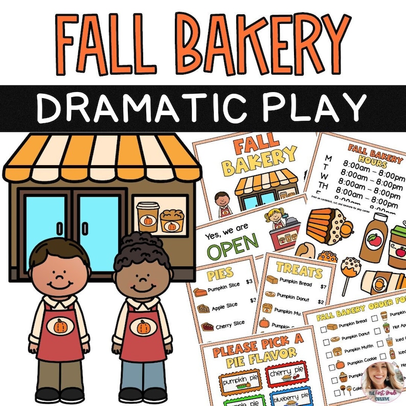 Fall Bakery Dramatic Play Center / Pretend Play / Elementary School ...